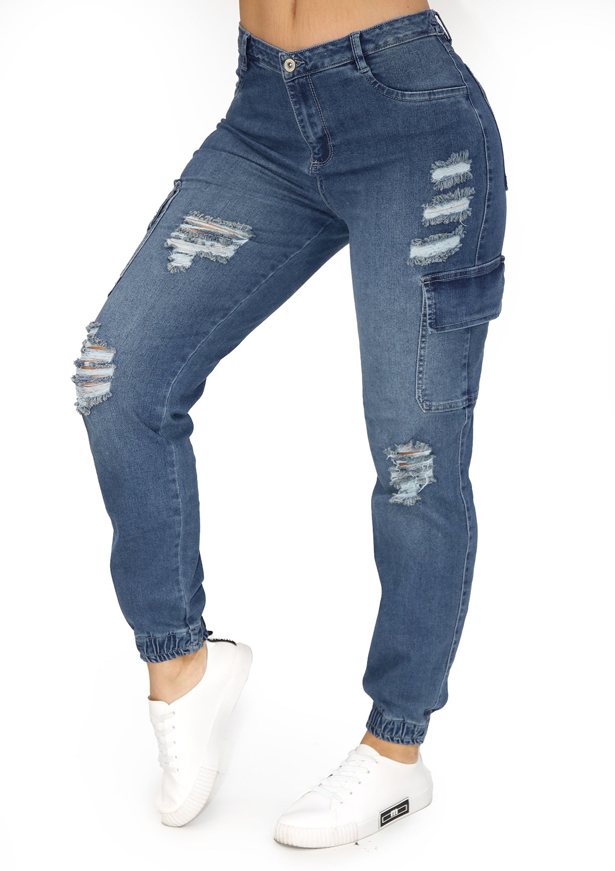 20944 Ripped Jogger Jean (Cargo) by Maripily Rivera – Pompis Stores