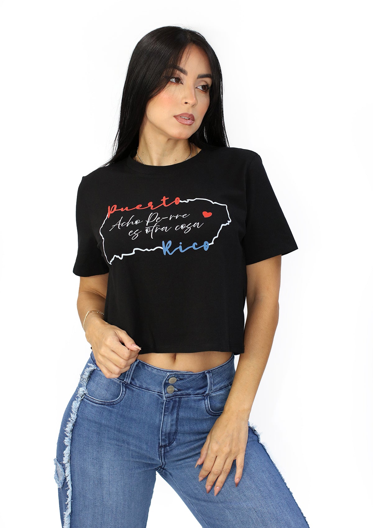 NY-6482C Black Acho P-erre es otra cosa T-Shirt de Mujer – Pompis Stores